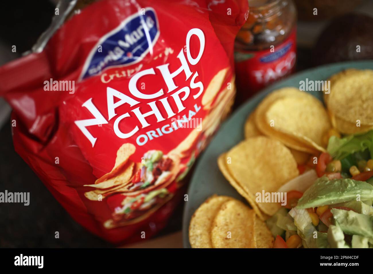 Taco lunch in a house Stock Photo - Alamy