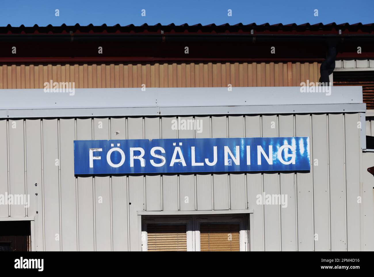 An old and abandoned office with a sale sign Stock Photo - Alamy