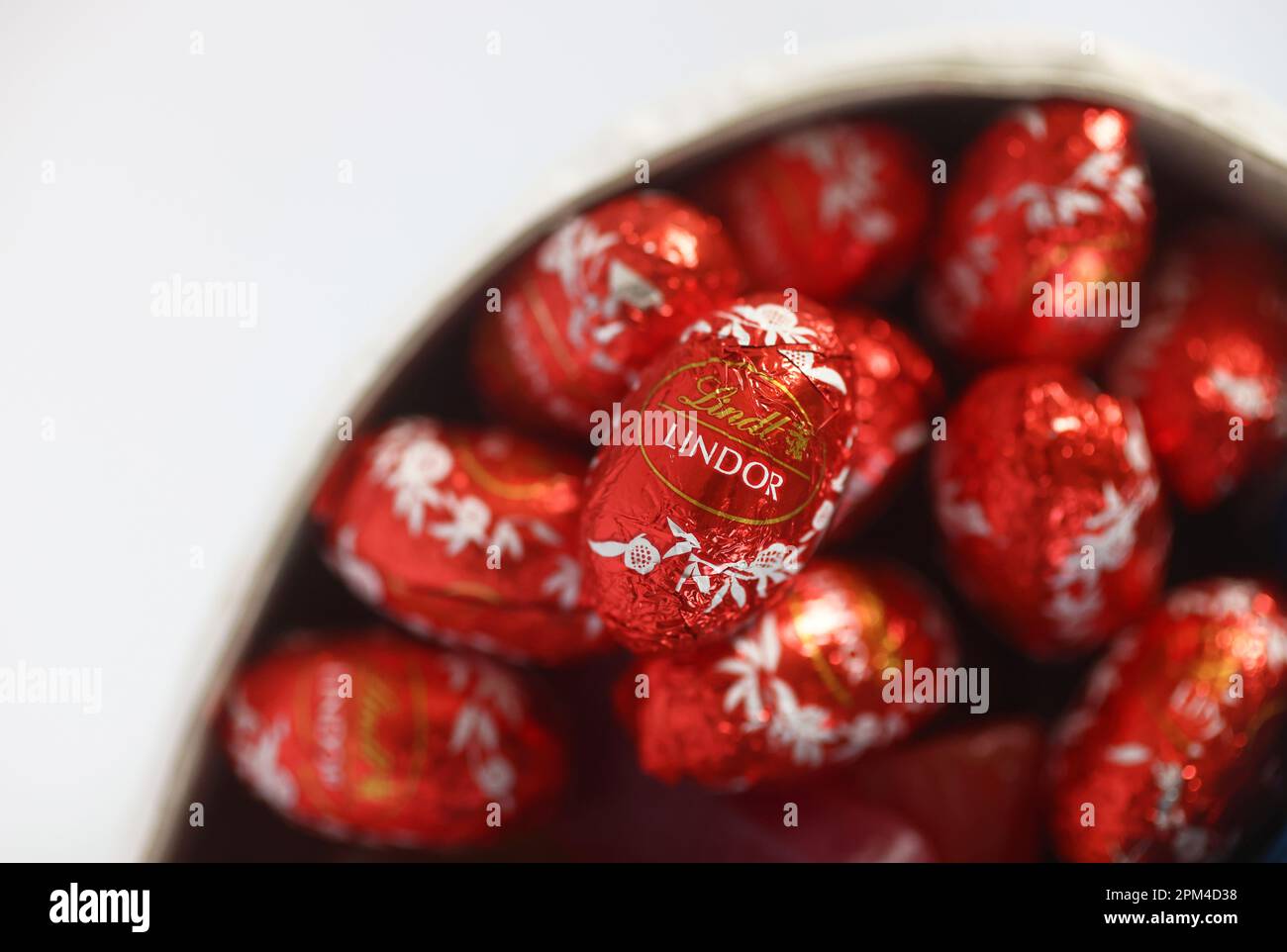 Easter traditions, candy in an Easter egg Stock Photo - Alamy