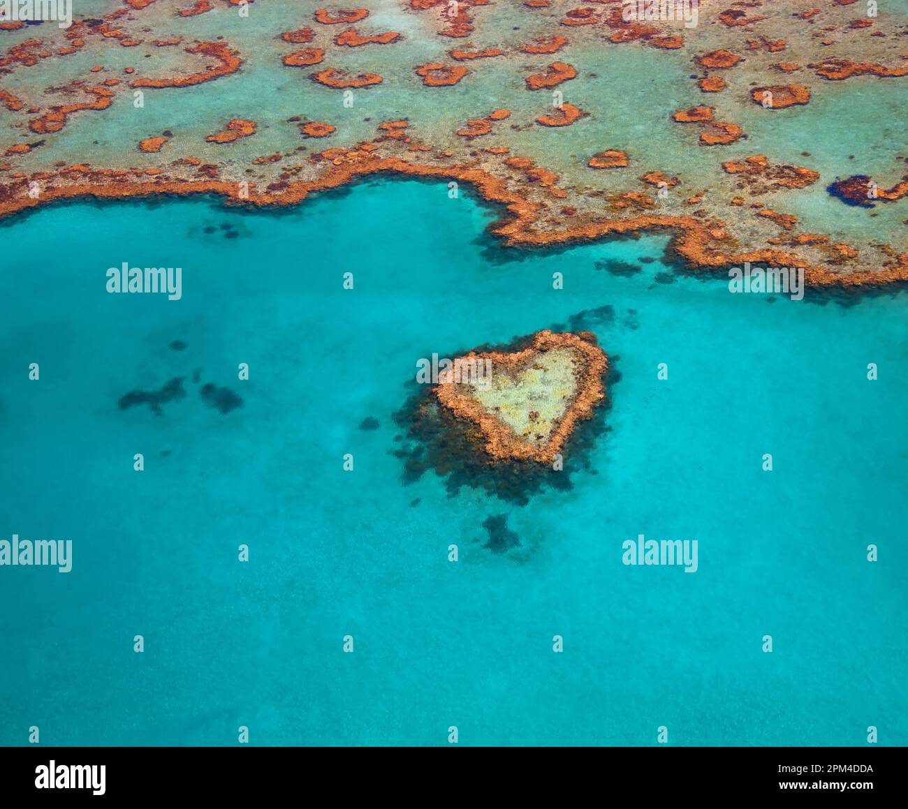 Heart Reef in the Whitsundays Queensland Australia. Famous reef that is ...