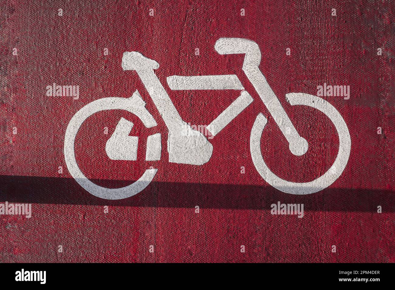 bicycle traffic sign in the bike lane Stock Photo - Alamy