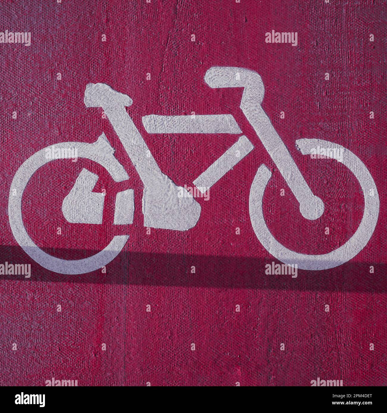 bicycle traffic sign in the bike lane Stock Photo - Alamy