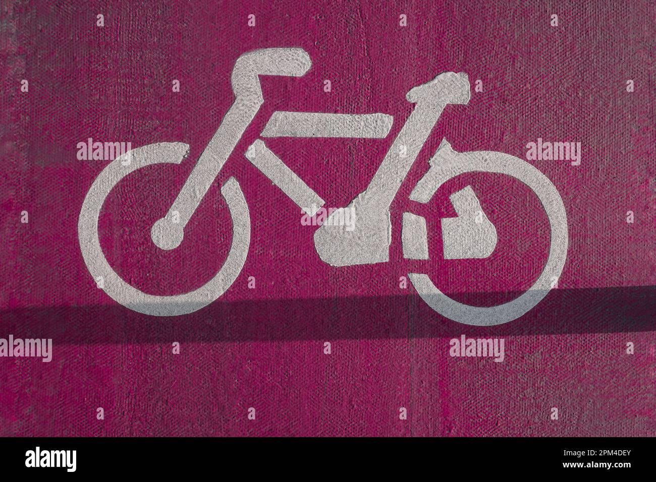 bicycle traffic sign in the bike lane Stock Photo - Alamy