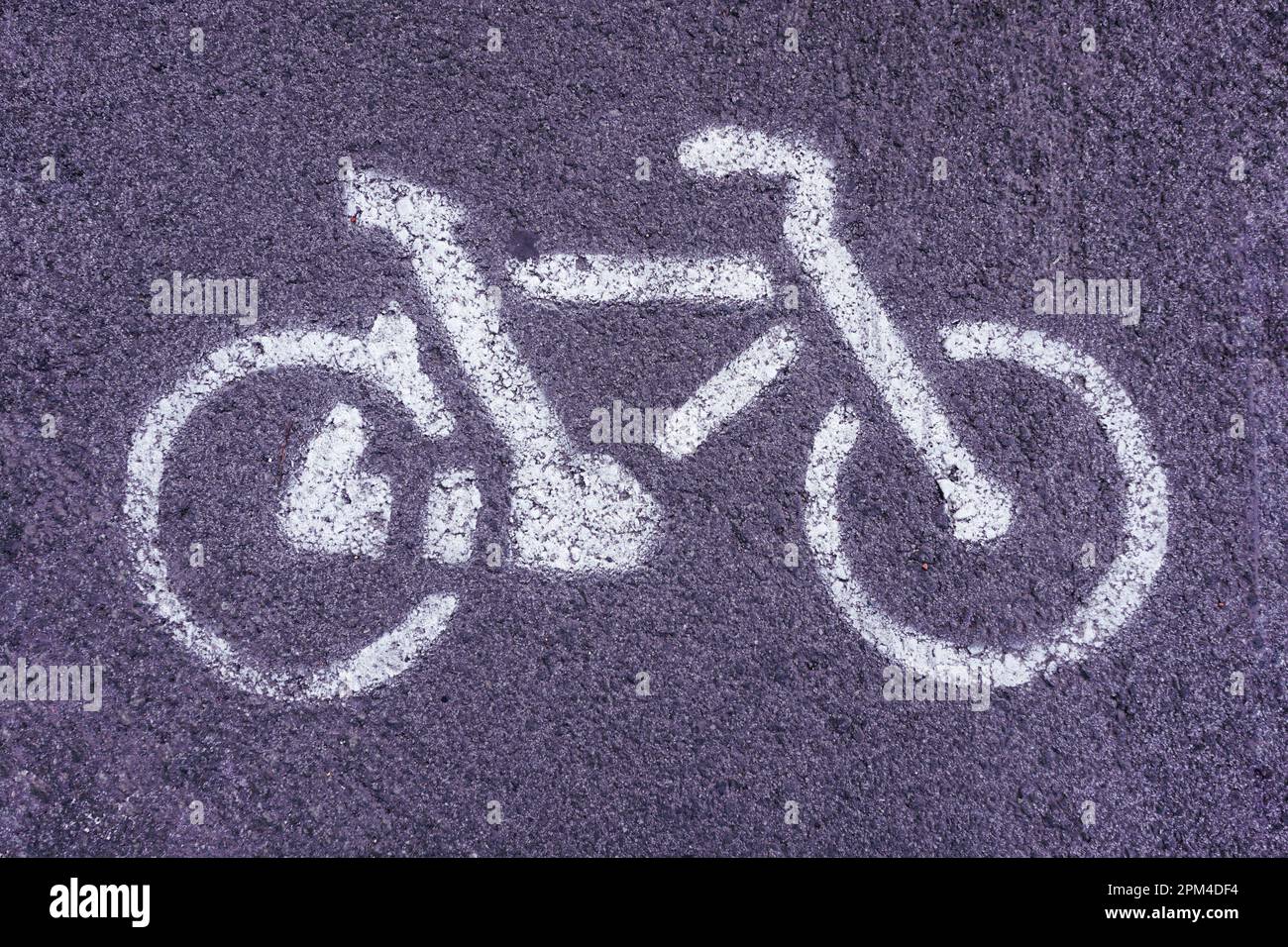 bicycle traffic sign in the bike lane Stock Photo - Alamy