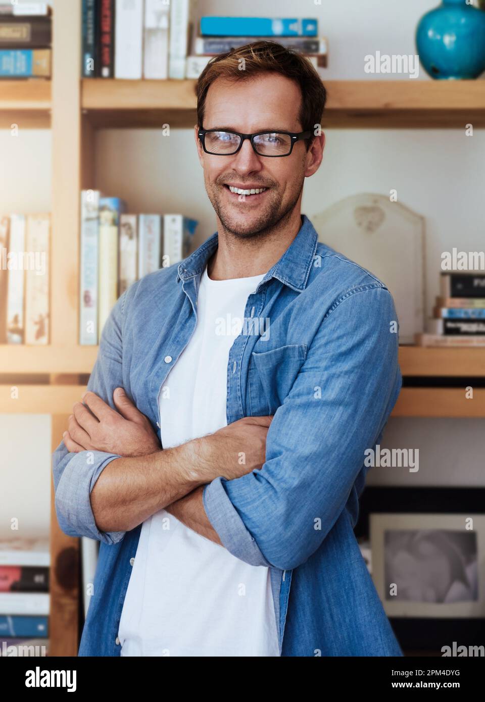 Feeling relaxed. Cropped portrait of a handsome man standing with his ...