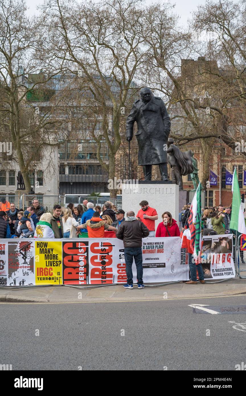 Protest against Iranian Islamic Revolutionary Guard Corps at the Sir ...