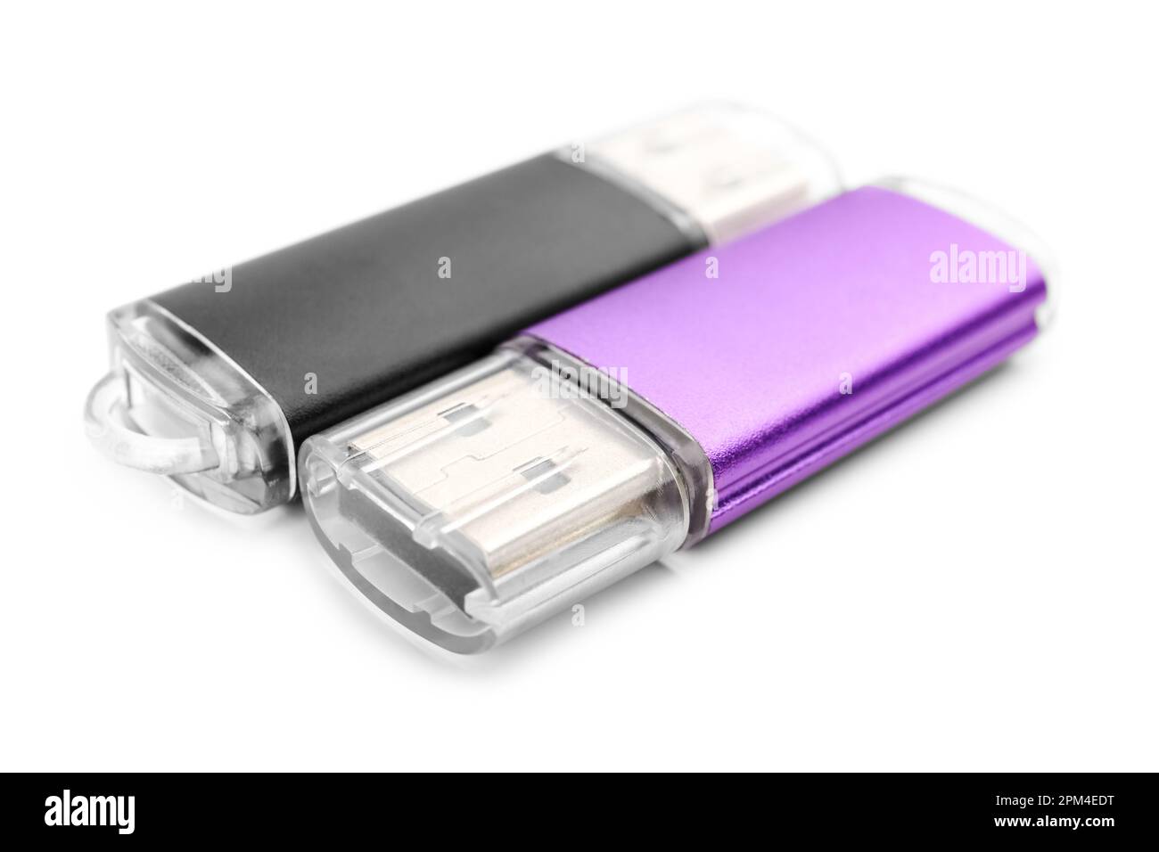 USB flash drives on white background Stock Photo - Alamy