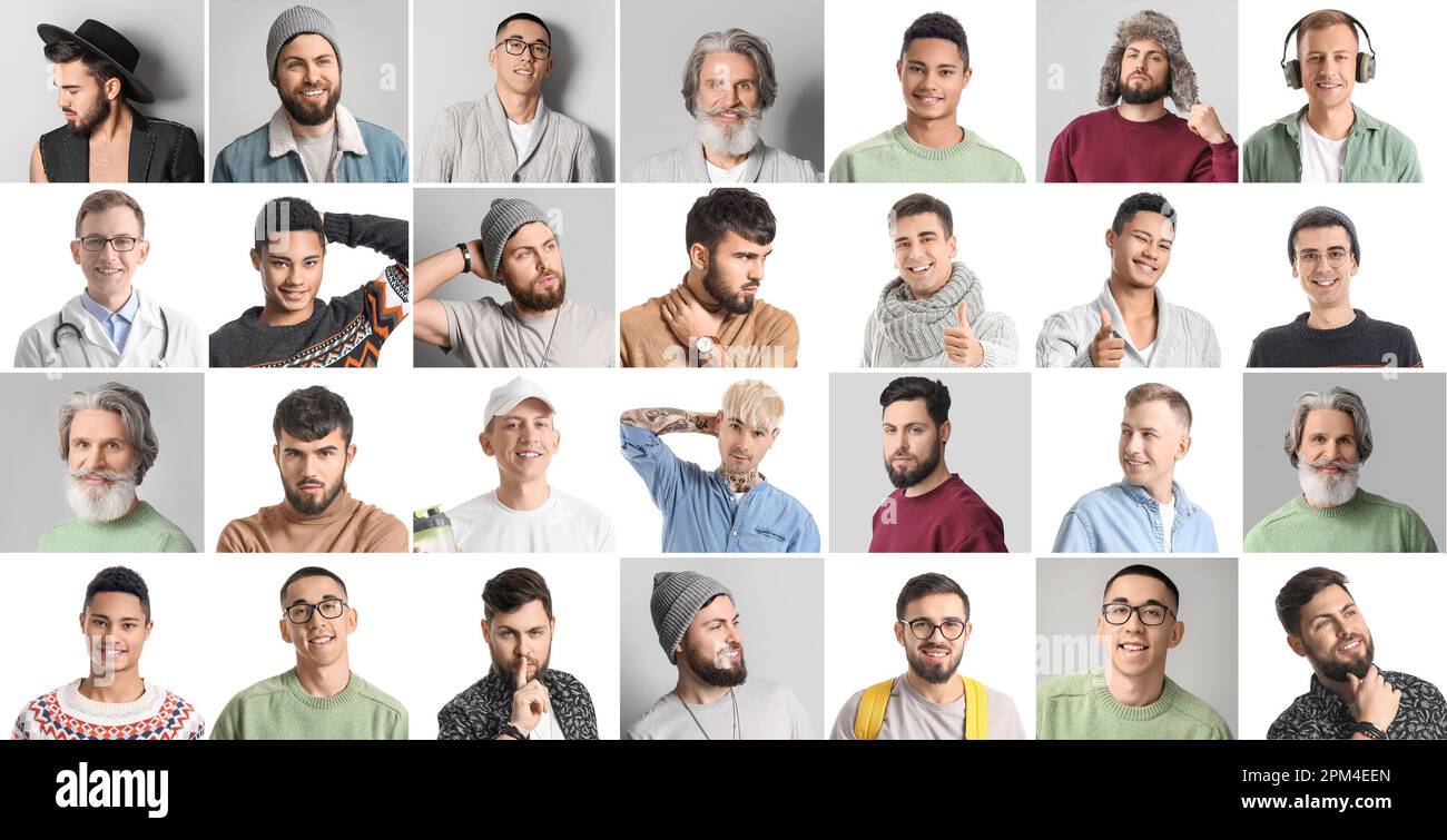 Group of different modern men Stock Photo - Alamy