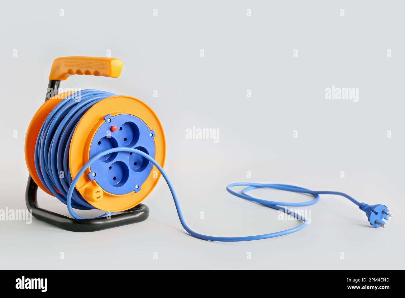 Extension electric cable reel isolated on white background Stock Photo ...