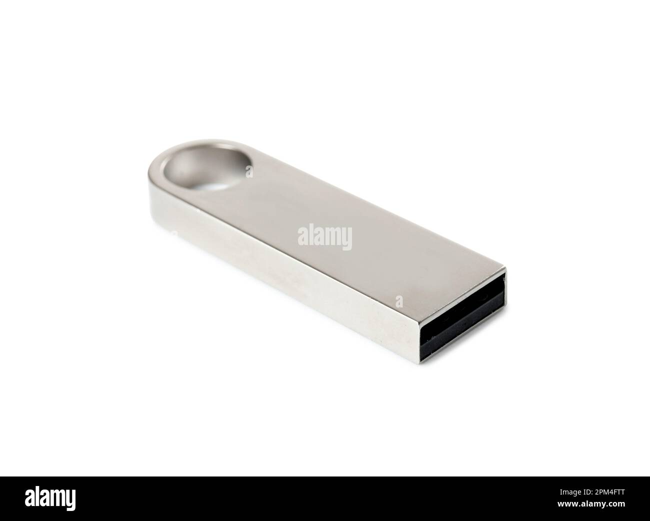 Metallic USB flash drive isolated on white background Stock Photo - Alamy