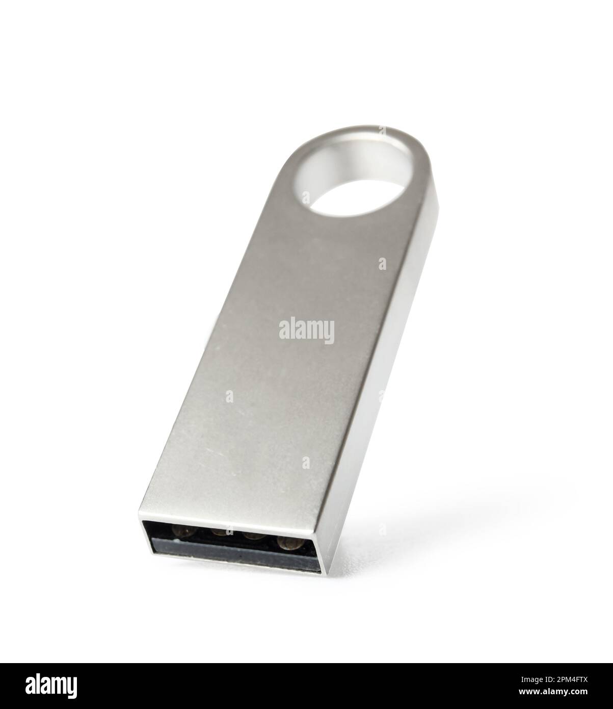 Metallic USB flash drive isolated on white background Stock Photo - Alamy