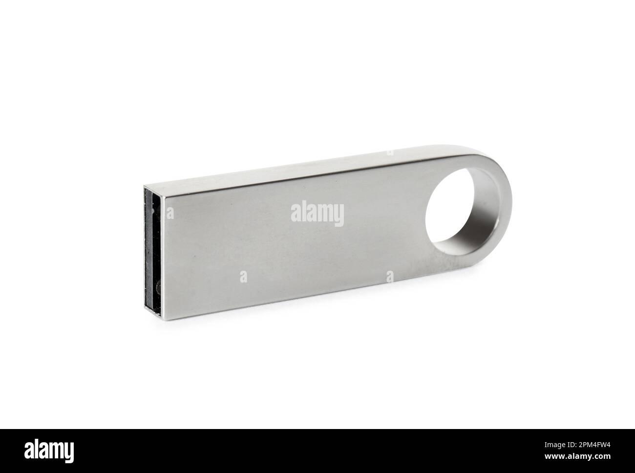 Metallic USB flash drive isolated on white background Stock Photo - Alamy