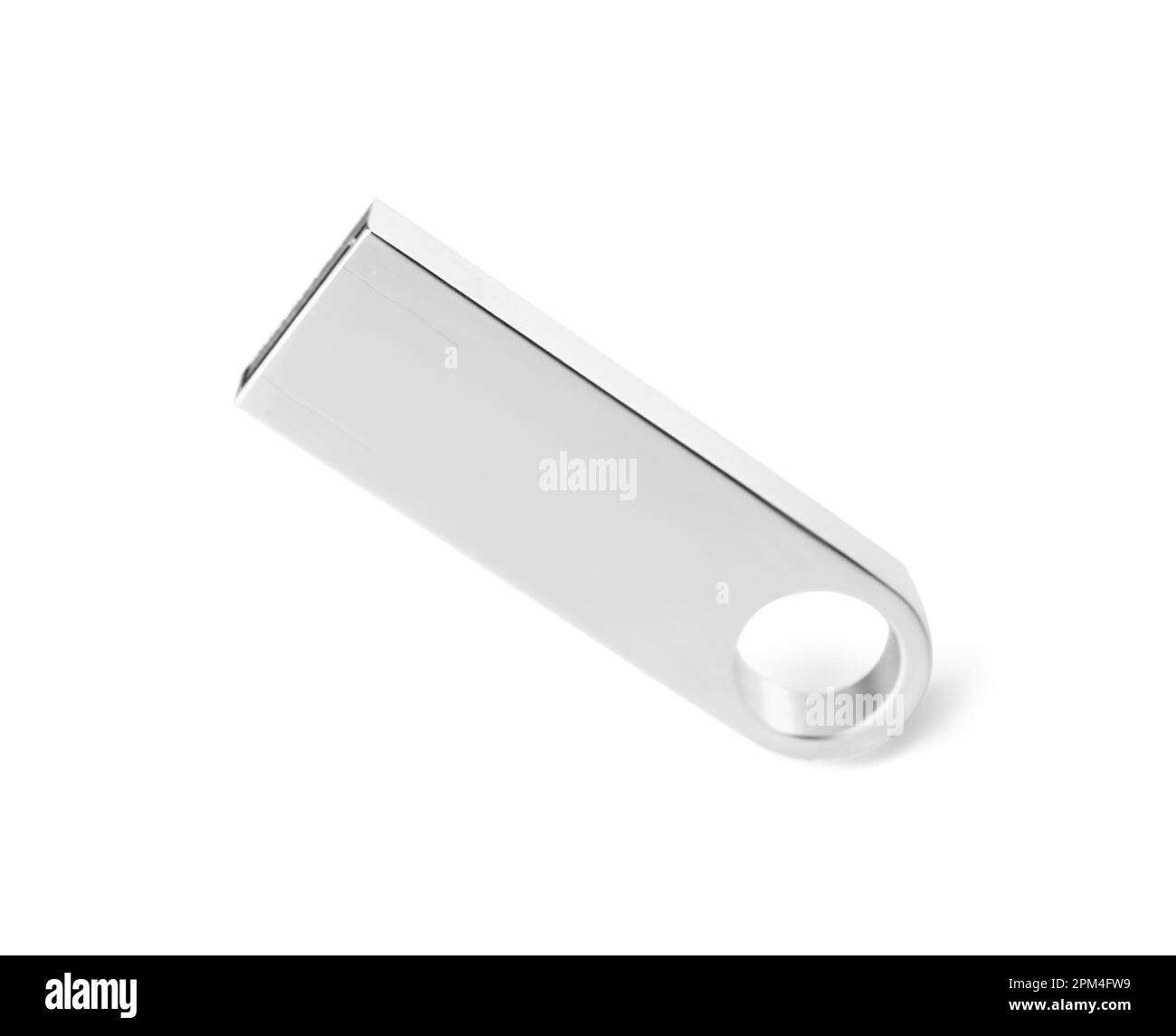 Metallic USB flash drive isolated on white background Stock Photo - Alamy
