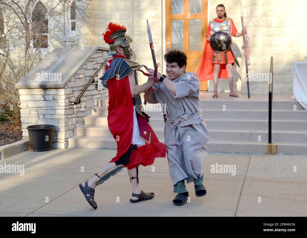 Barabbas is freed by the Romans during the Living Stations of the Cross ...