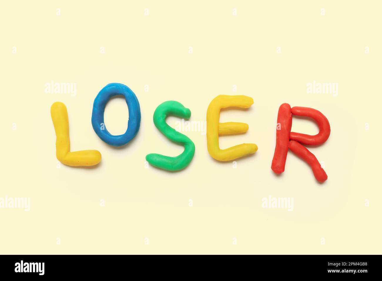 Word LOSER made of plasticine on white background Stock Photo - Alamy