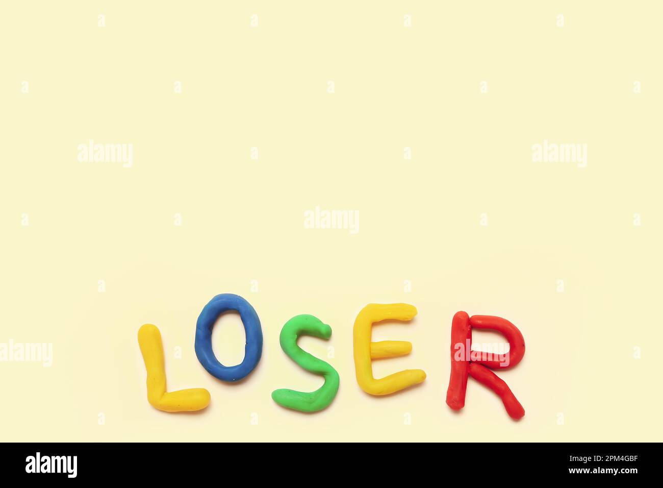 Word LOSER made of plasticine on white background Stock Photo - Alamy