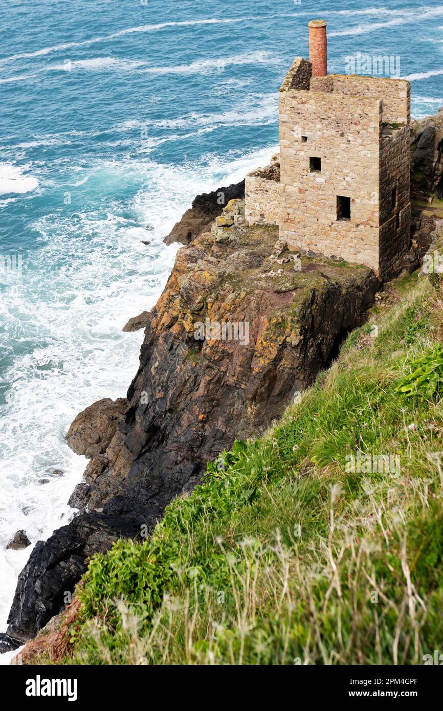 Botallack Mine ruins, North Coast of Kernow (Cornwall), UK Stock Photo ...