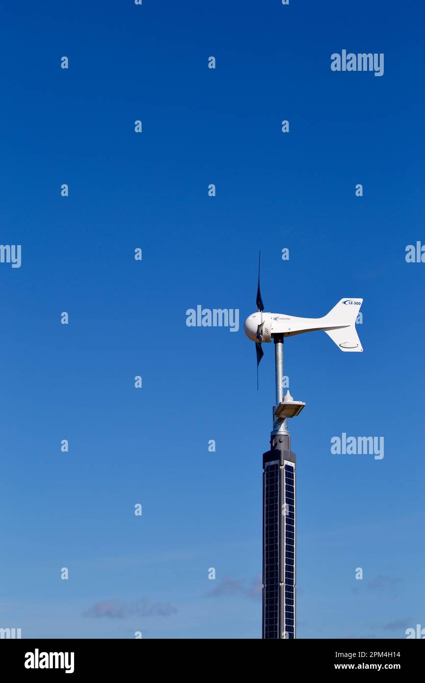 ECO Street lighting powered by solar panels and or wind turbine Stock ...