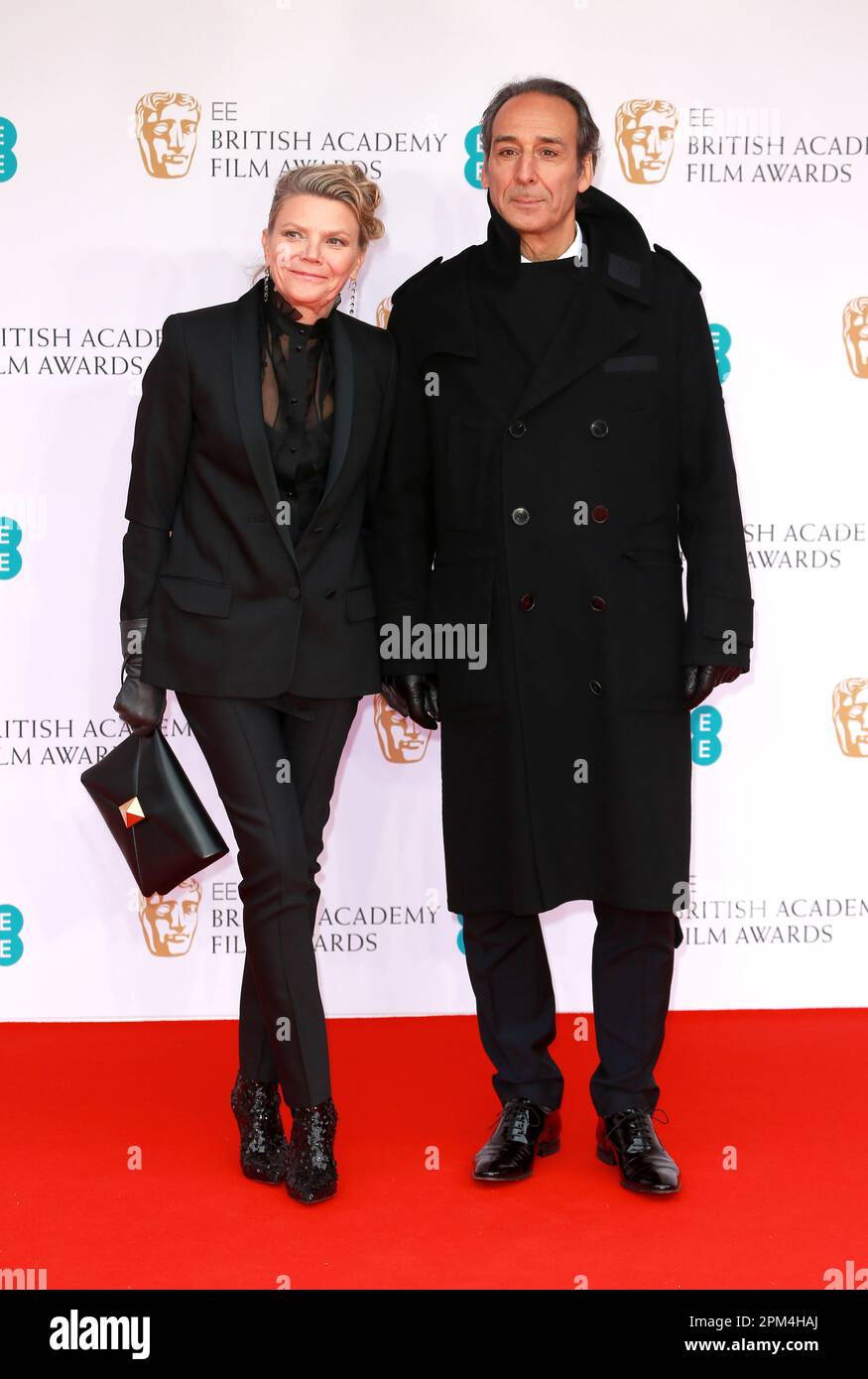 Alexandre Desplat and wife Dominique Lemonnier attend the EE British ...