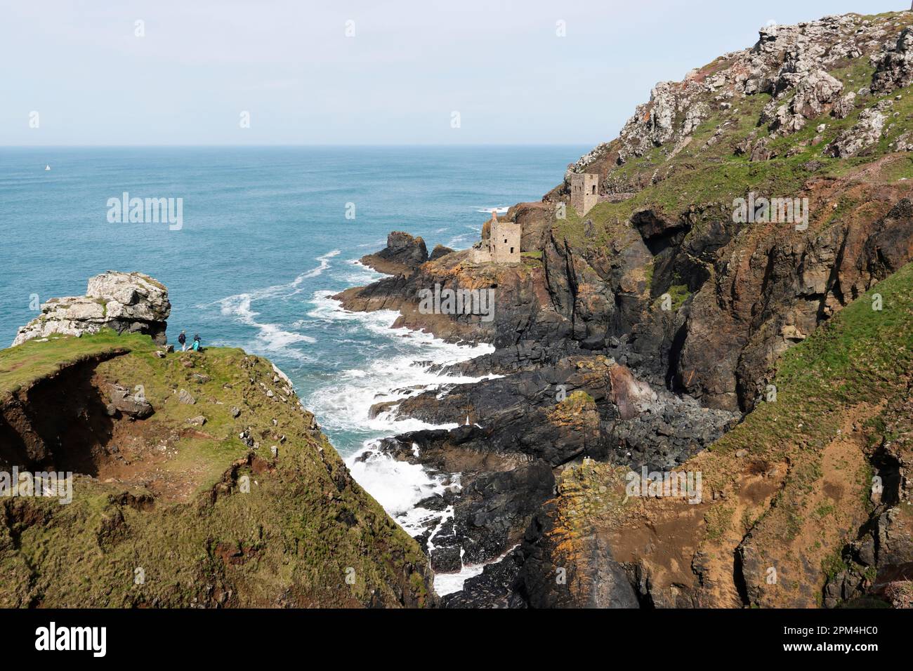 Botallack Mine ruins, North Coast of Kernow (Cornwall), UK Stock Photo ...