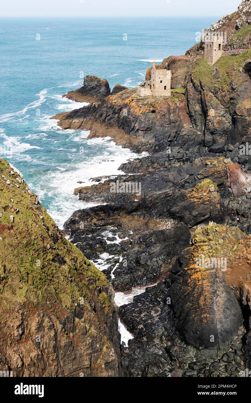 Botallack Mine ruins, North Coast of Kernow (Cornwall), UK Stock Photo ...