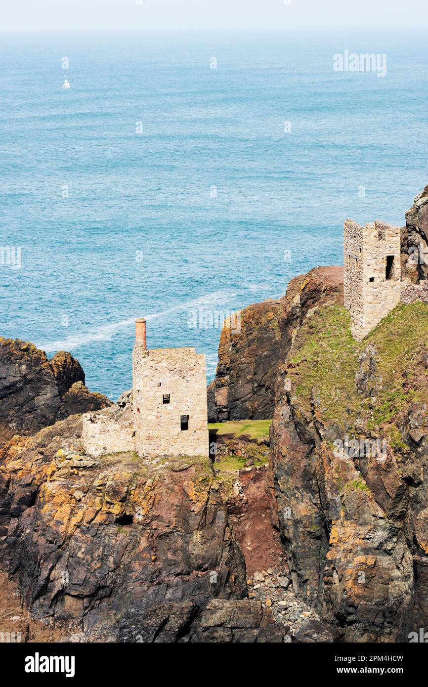 Botallack Mine ruins, North Coast of Kernow (Cornwall), UK Stock Photo ...