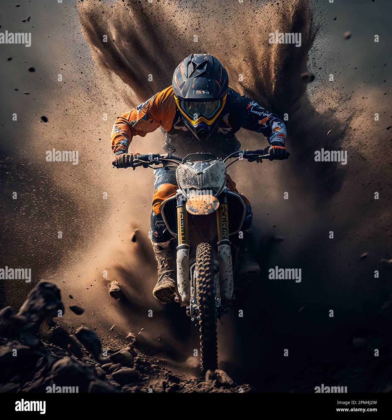motocross jump sport dirt background illustration Stock Photo - Alamy