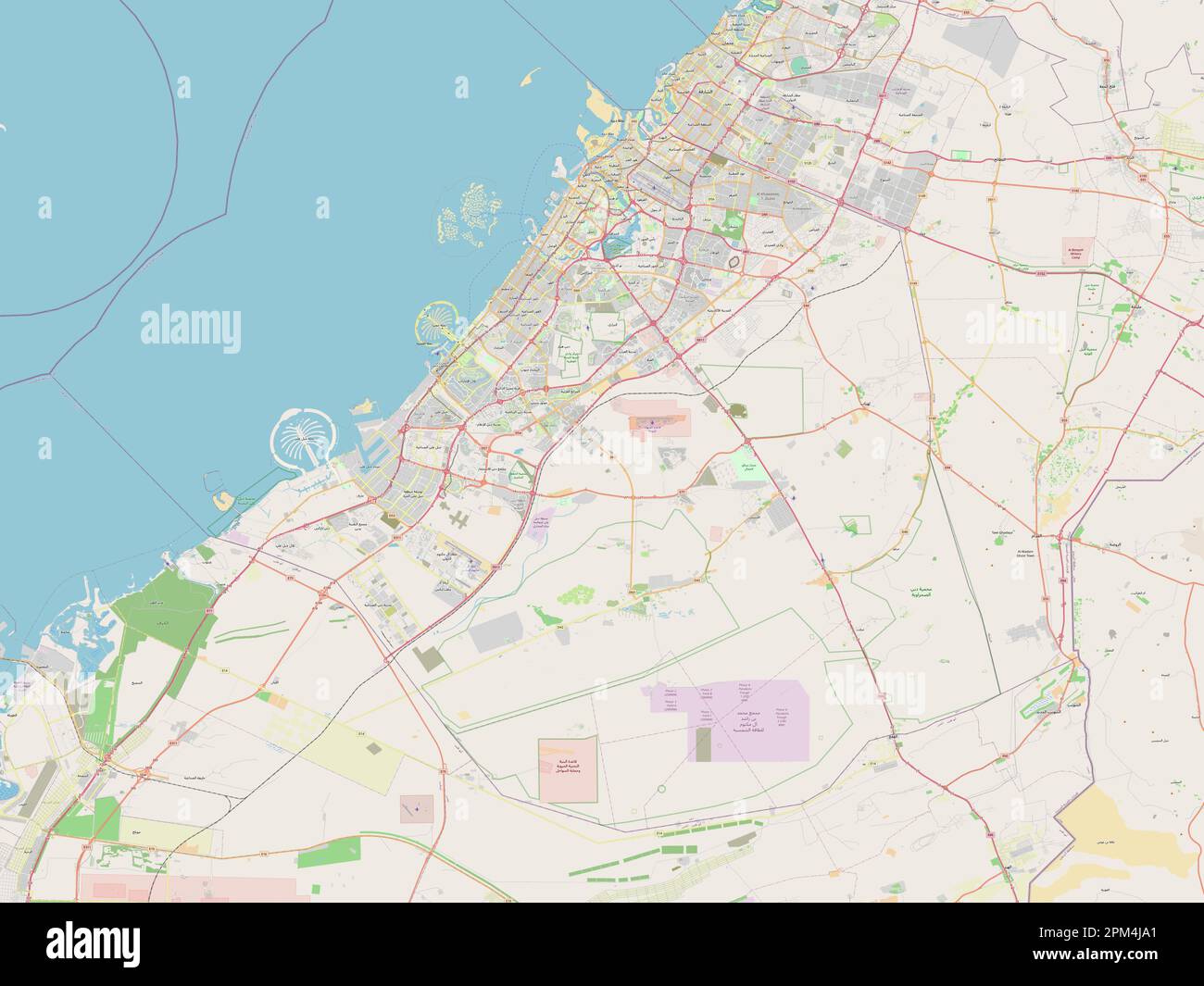 Dubay, emirate of United Arab Emirates. Open Street Map Stock Photo - Alamy