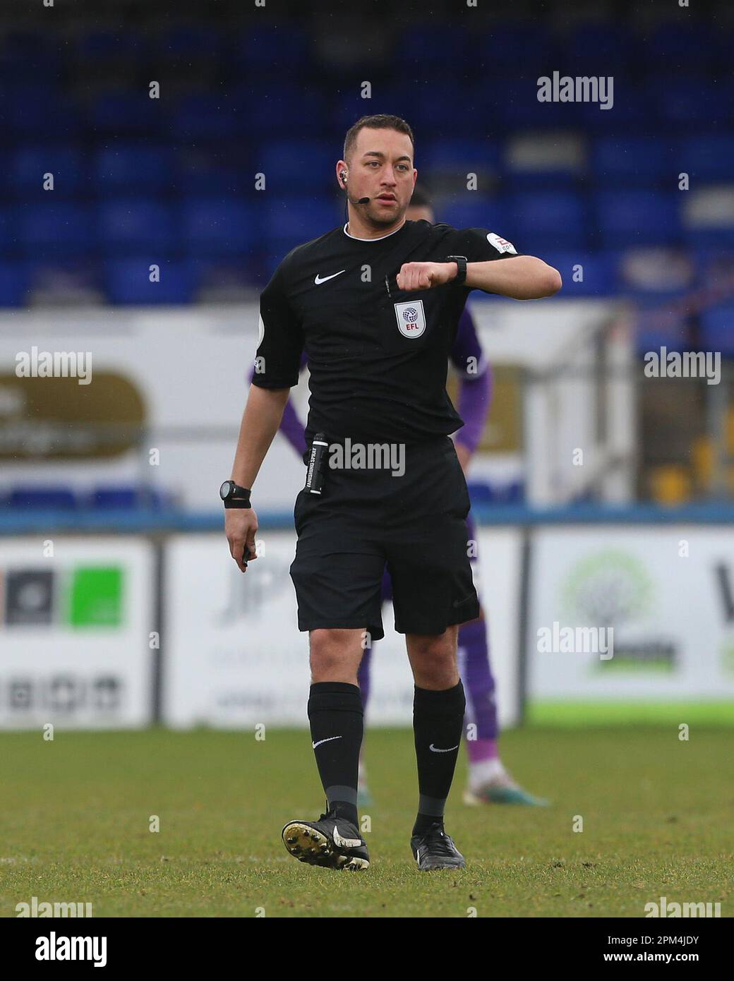 Match referee Paul Howard during the Sky Bet League 2 match between ...