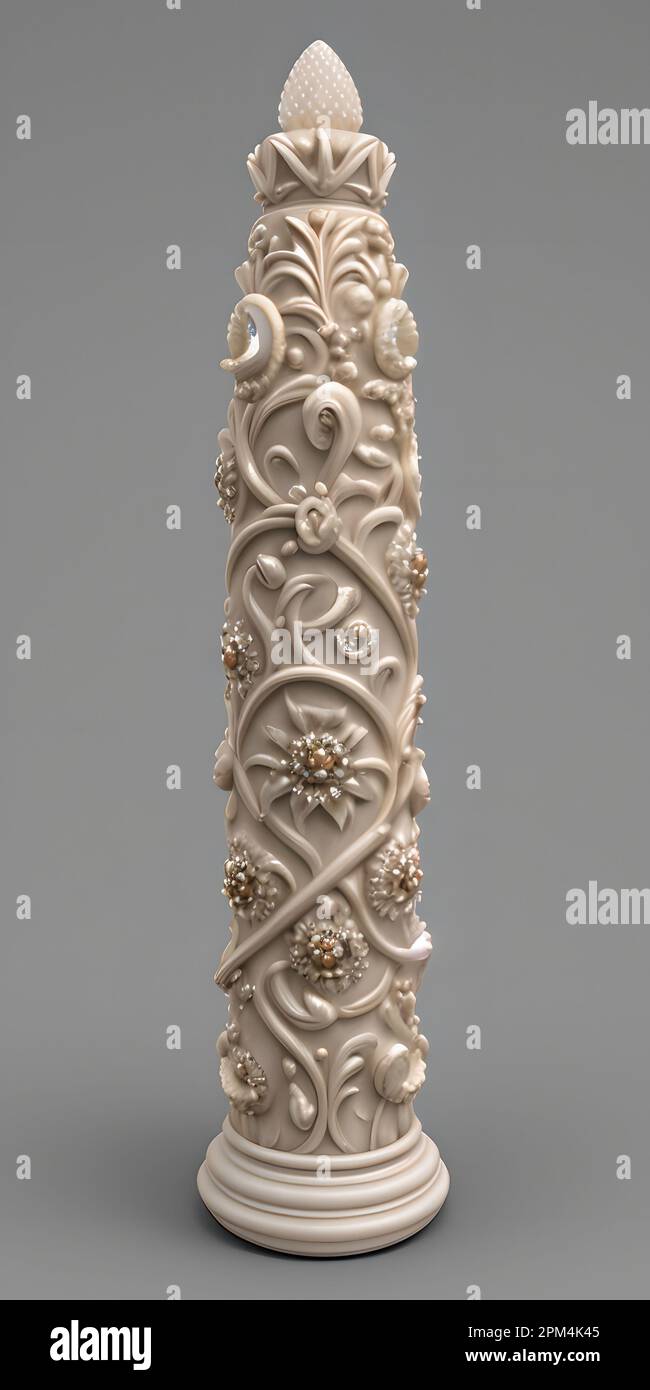 Element of architectural decorations of buildings, jeweled column or ...
