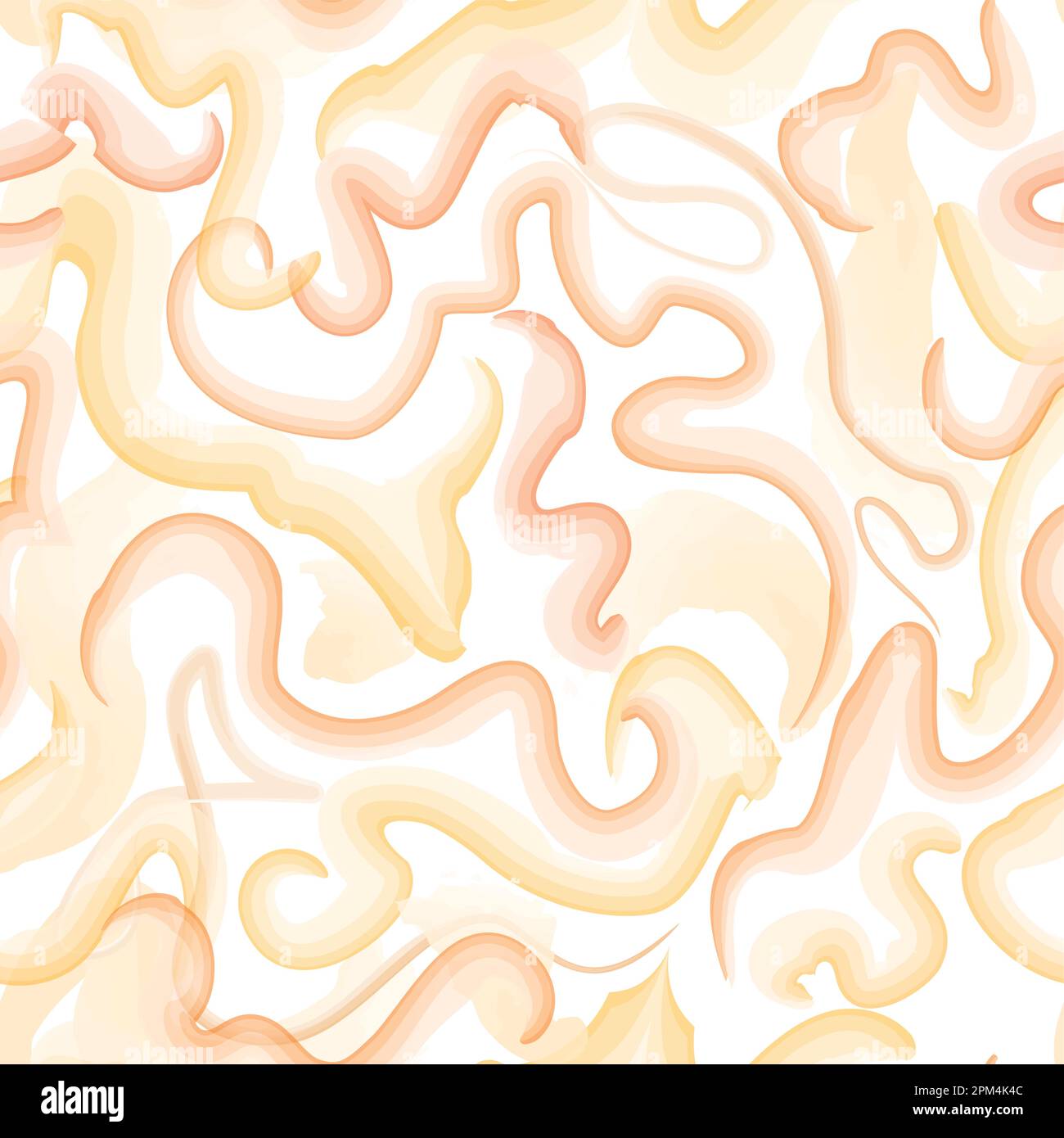 Abstract wavy lines seamless pattern. Spring organic texture with ...