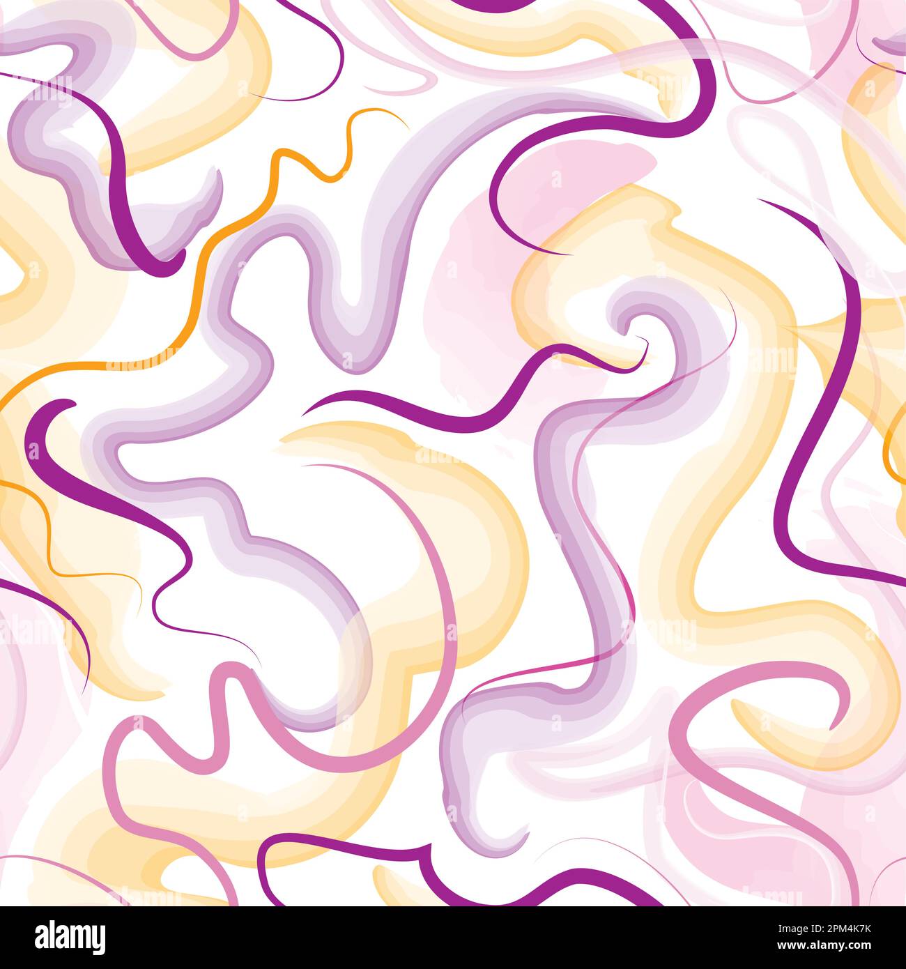 Abstract wavy lines. Beautiful seamless watercolored texture. Endless ...