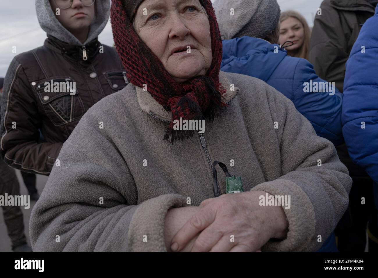 Ms. Alexandra, old Tsyrkuny resident waiting for humanitarian aid. The ...