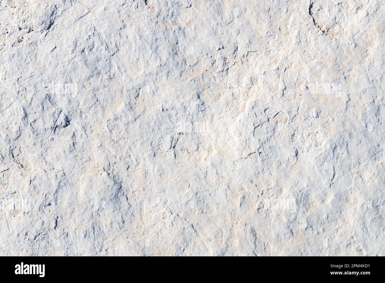 The white chalk ground of the white desert in Bahariya Oasis in Egypt ...