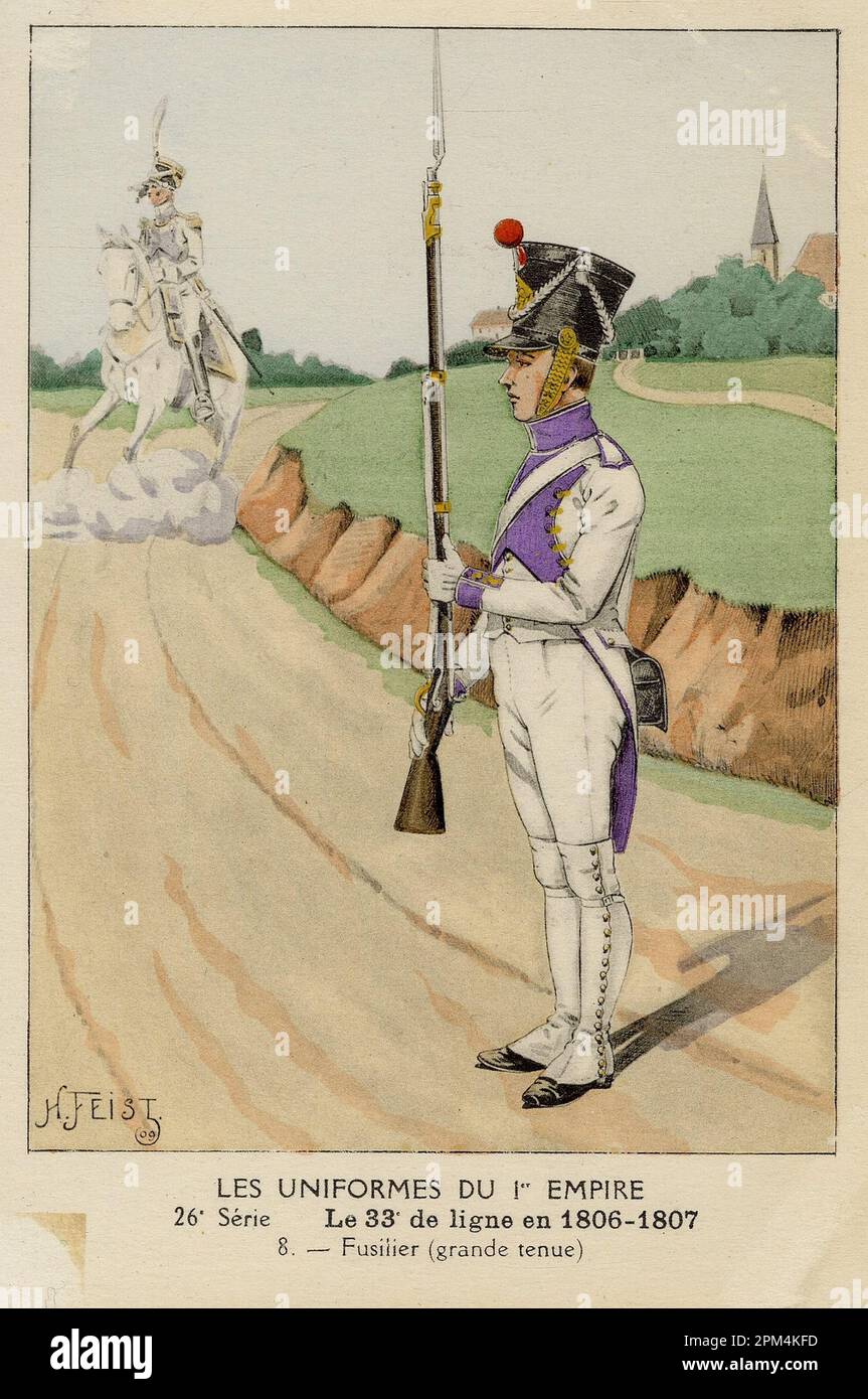 fusilier du 33e régiment d'infanterie de ligne, 1806 - 1807 - 1er ...