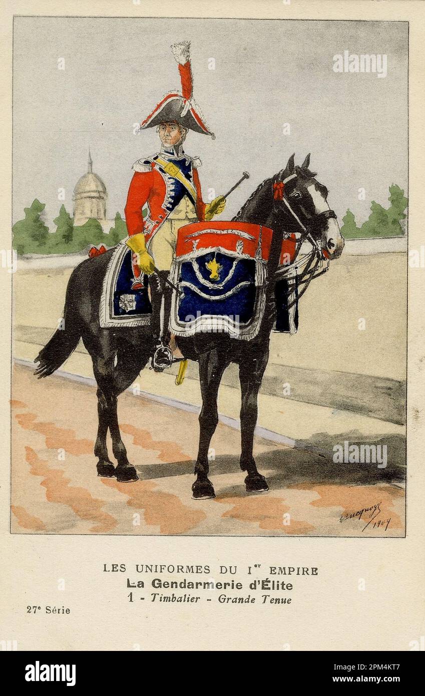 timbalier de la Gendarmerie d'Elite, Garde Impériale - 1er Empire Stock ...