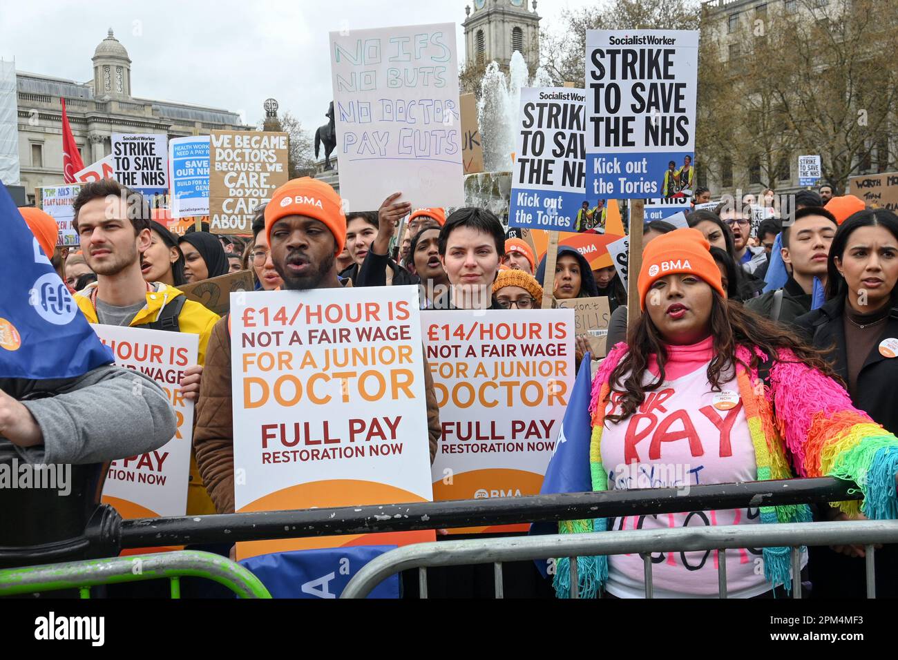 London, UK. 11th Apr, 2023. NHS Junior Doctors National Demonstration ...