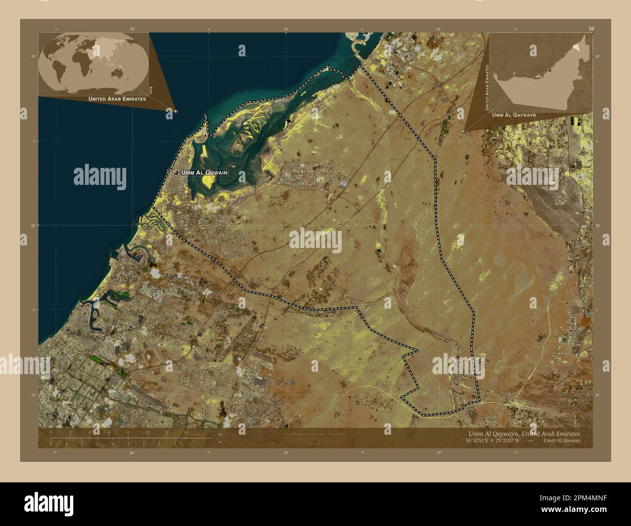 Umm Al Qaywayn, emirate of United Arab Emirates. Low resolution ...
