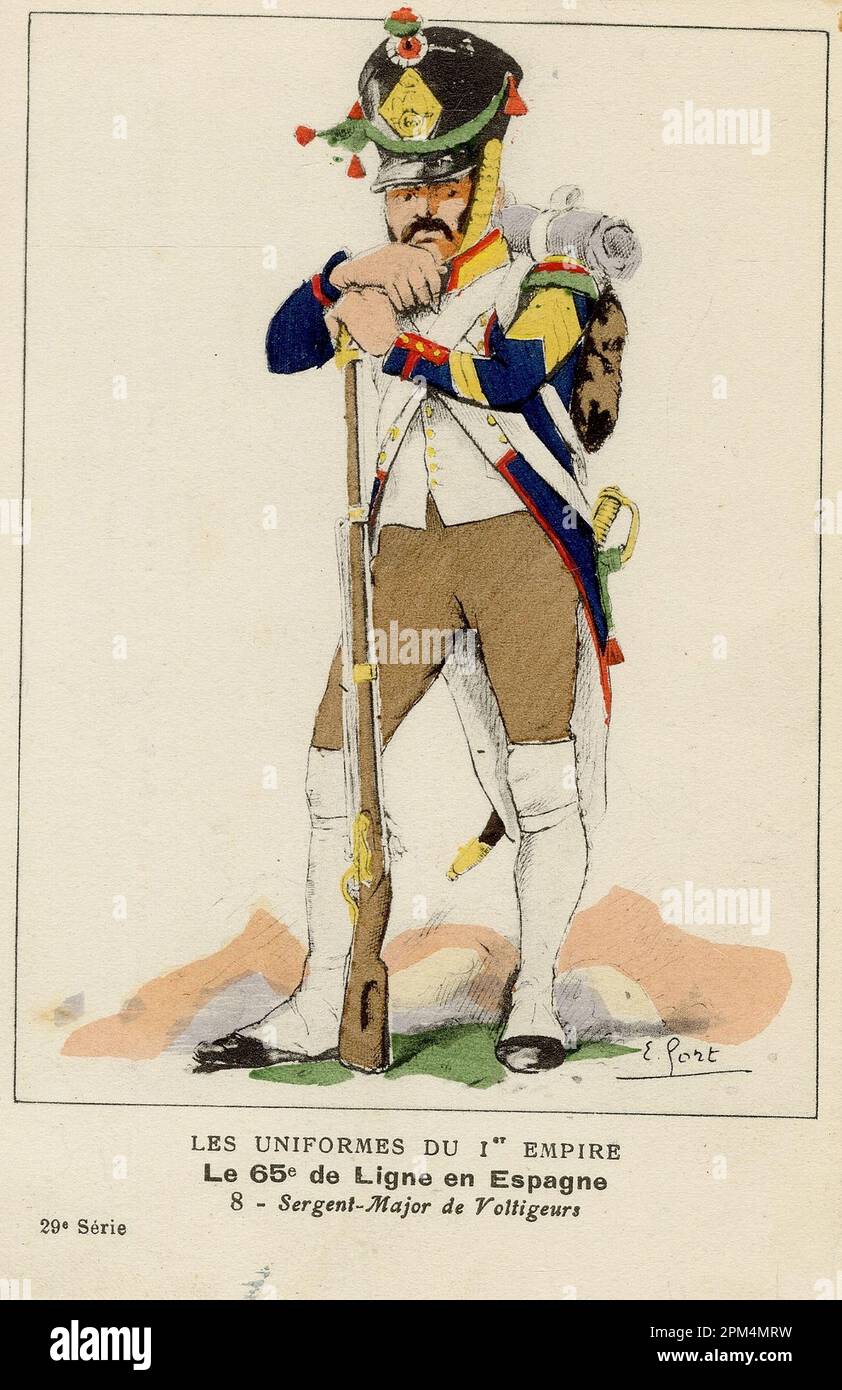 sergent-major du 65e régiment d'infanterie de ligne, campagne d'Espagne ...