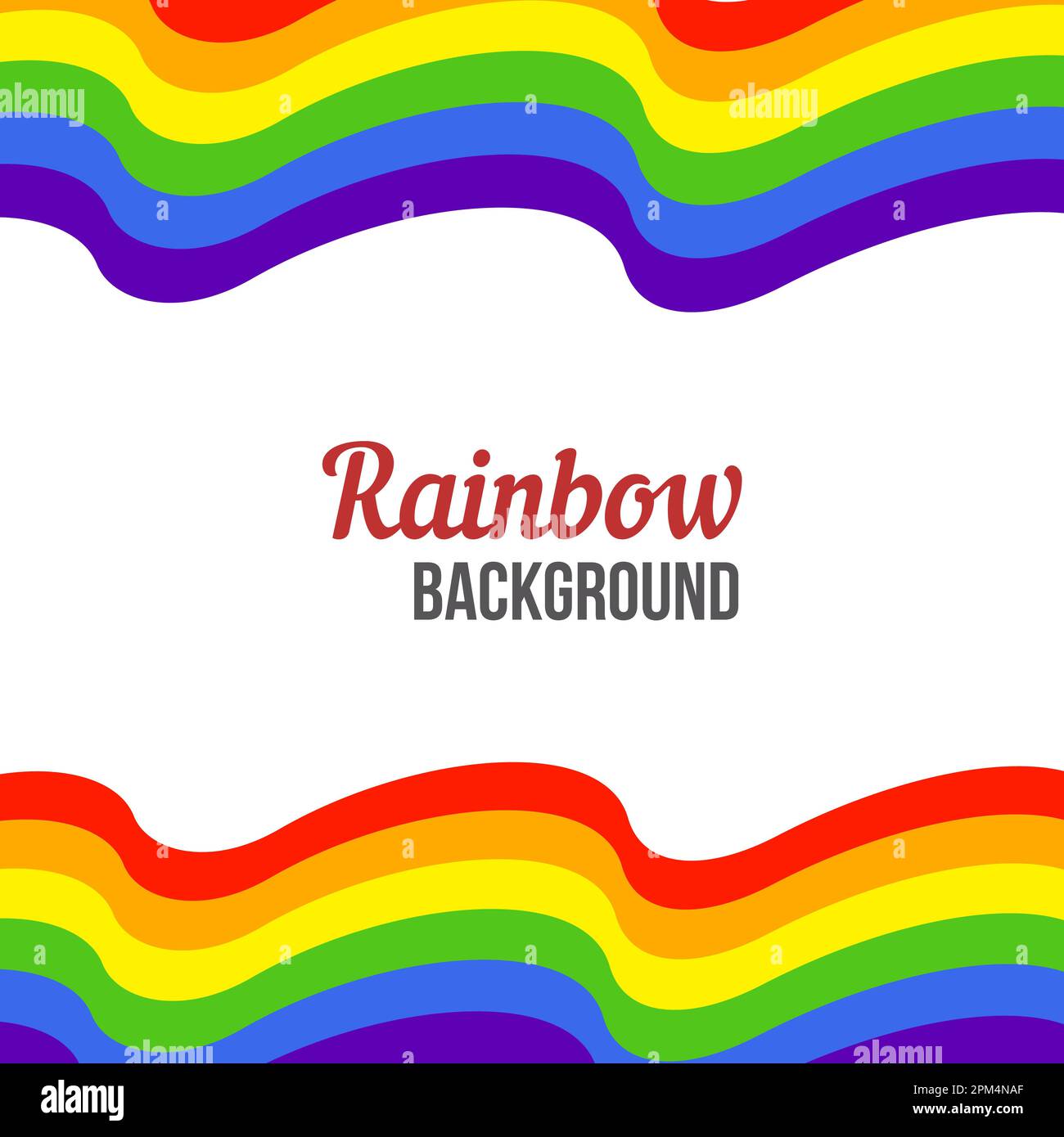 Waving Rainbow flag on white background. Rainbow LGBT flag vector ...