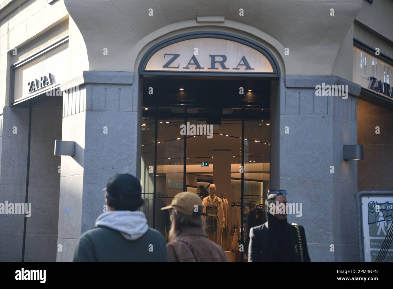 Copenhagen /Denmark/11 April 2023/Spainish retail Zara store on ...