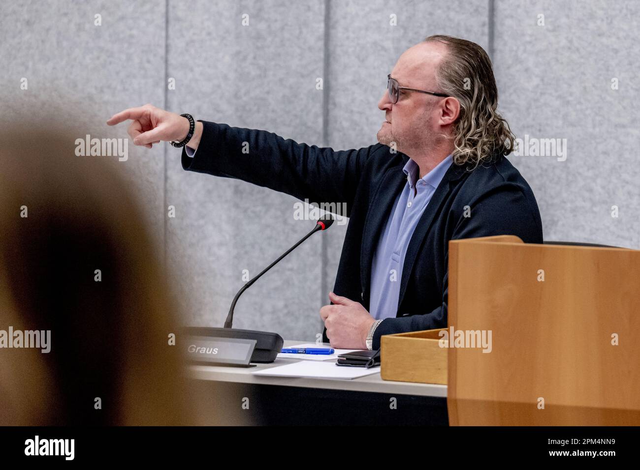 THE HAGUE - Dion Graus PVV during a committee debate on Sustainable ...