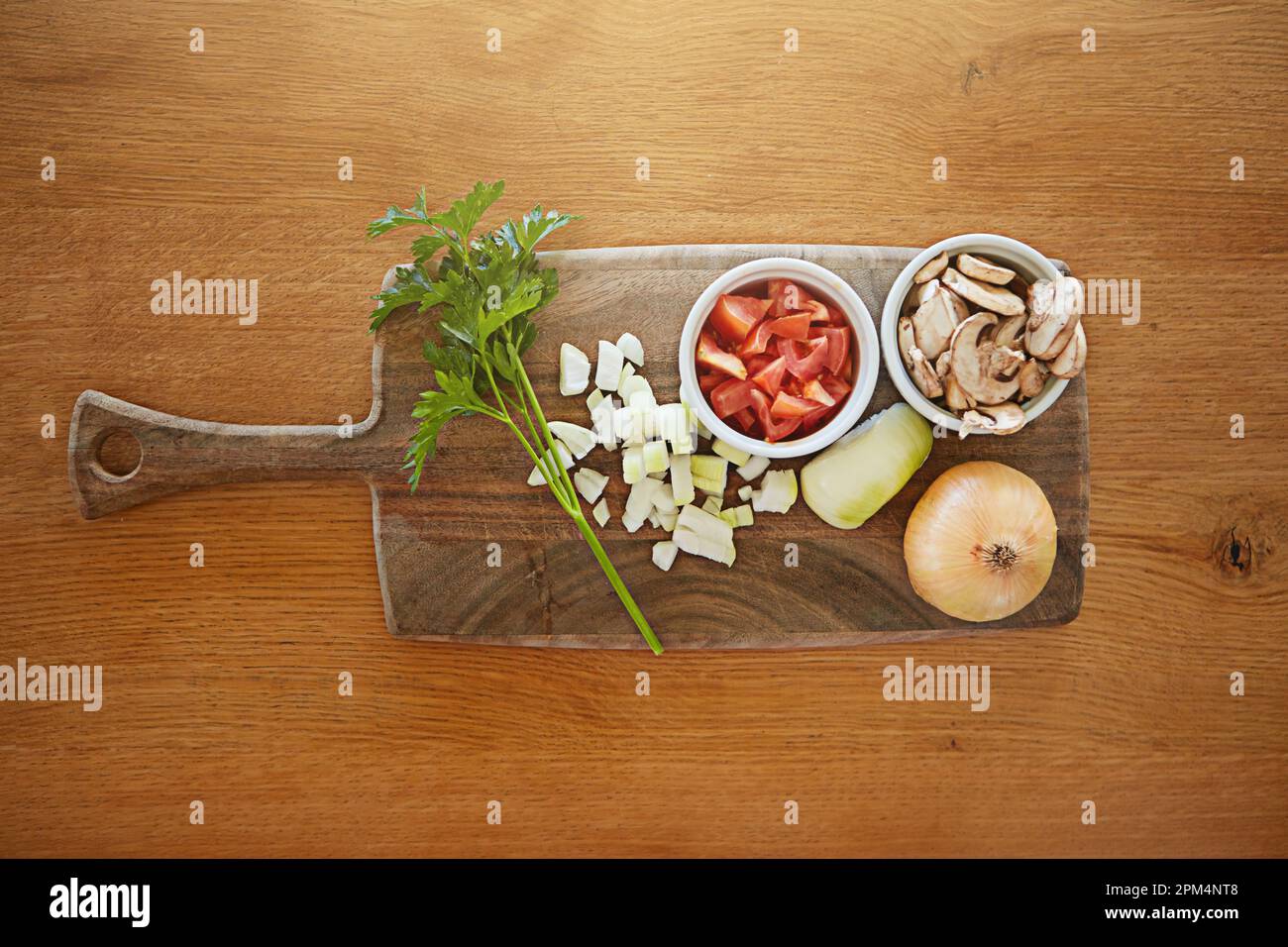 The ingredient for a longer life. High angle shot of fresh ingredients ...