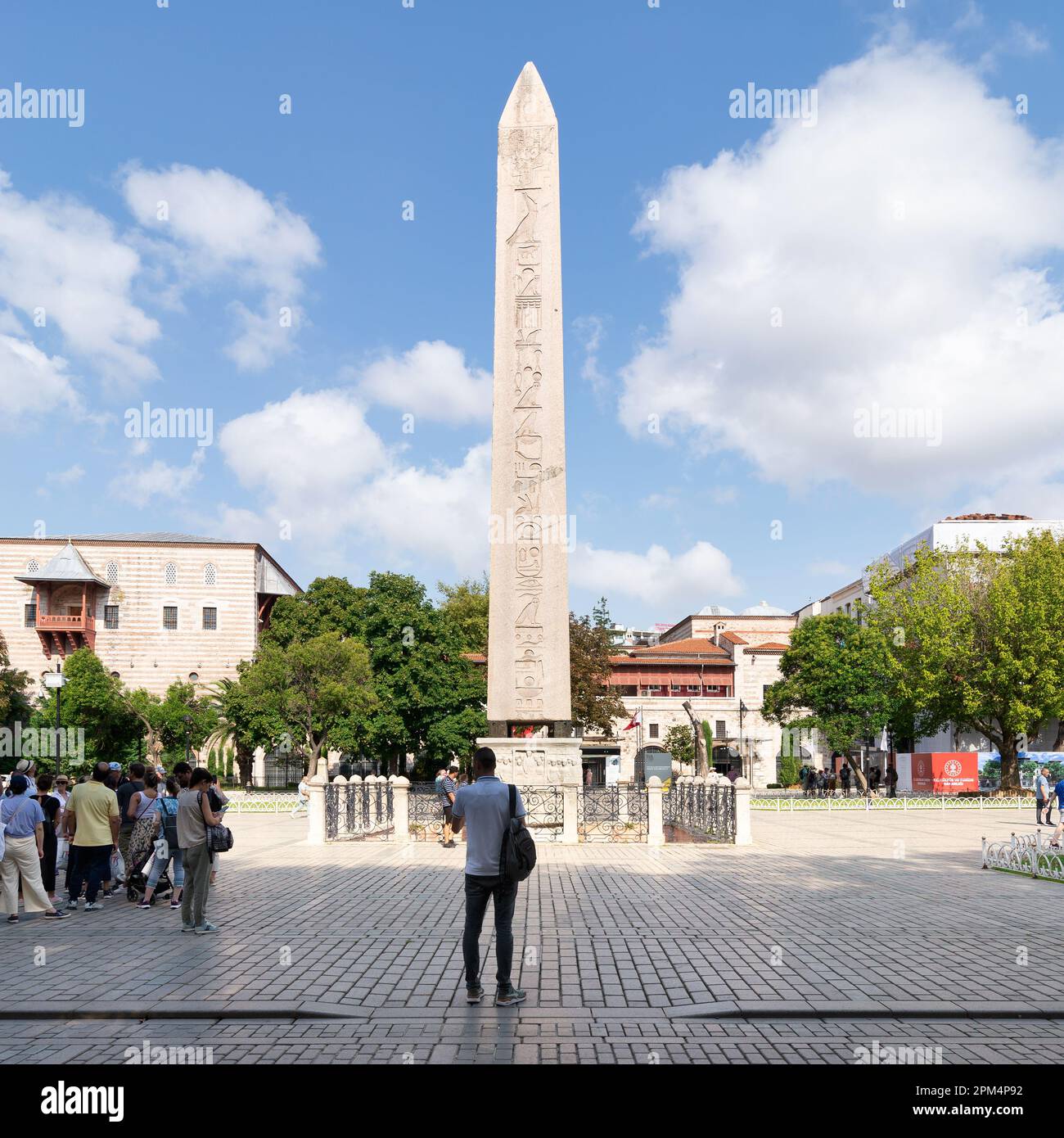 Istanbul, Turkey - August 30 2022: Tourists visiting the Obelisk of ...