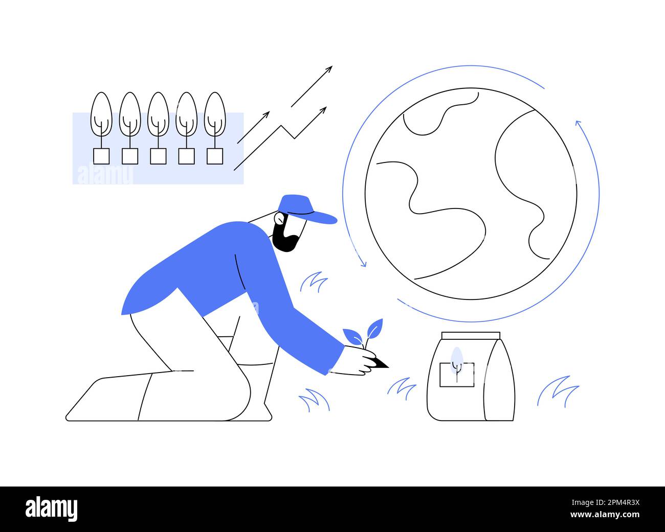 Reforestation abstract concept vector illustration Stock Vector Image ...