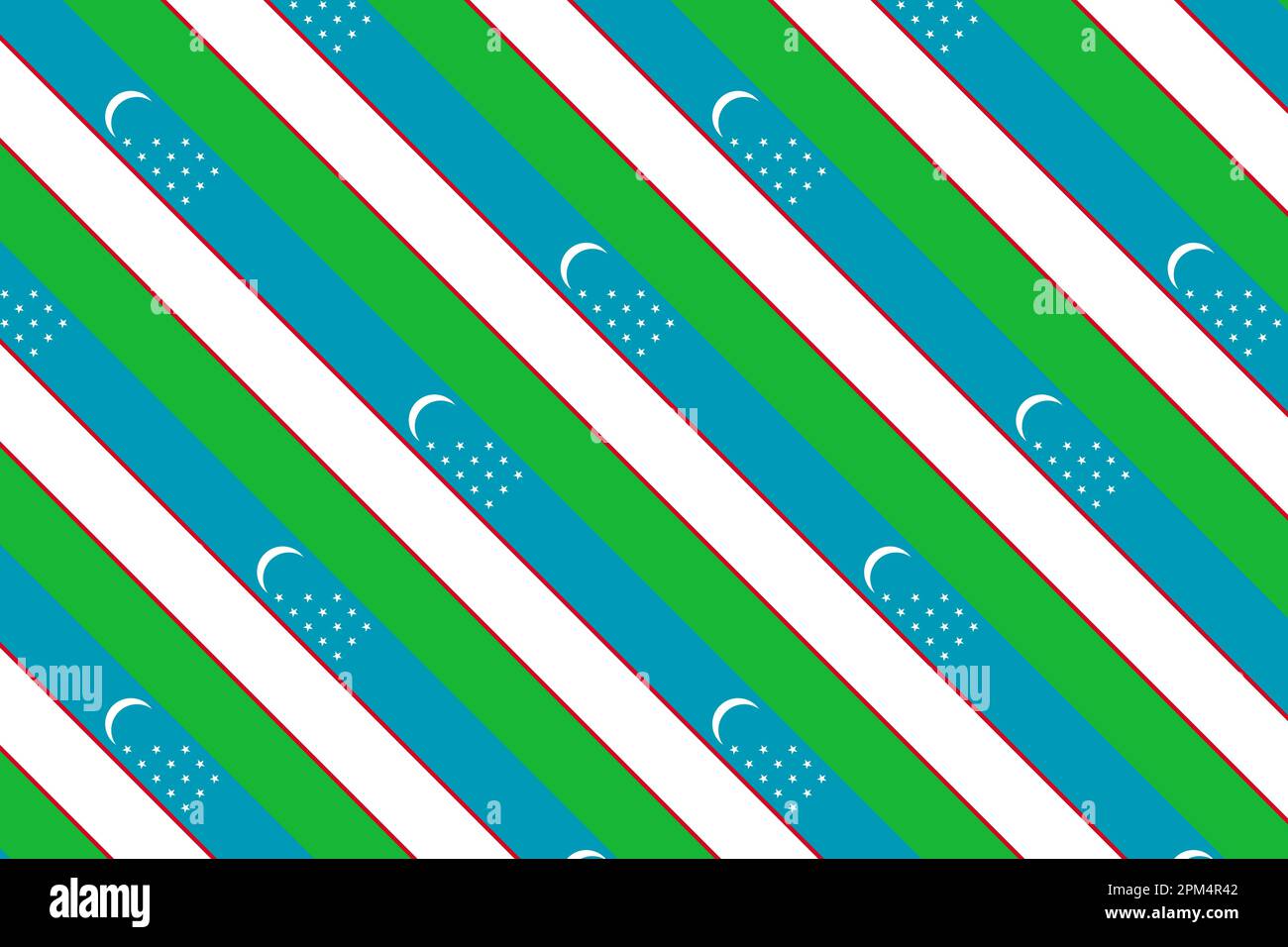 Geometric pattern in the colors of the national flag of Uzbekistan. The ...