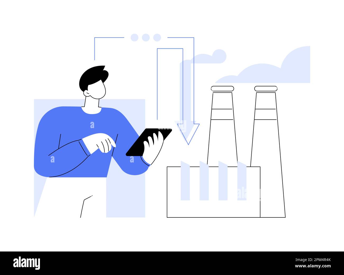 Reduction of gas emissions abstract concept vector illustration Stock ...