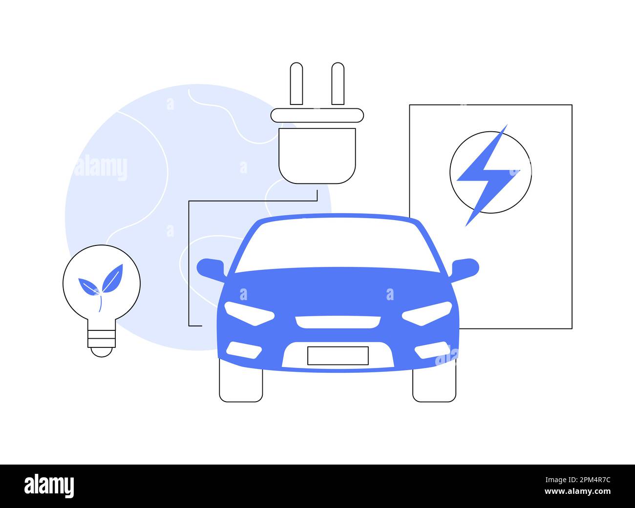Hybrid truck and blue electric car Stock Vector Images - Alamy