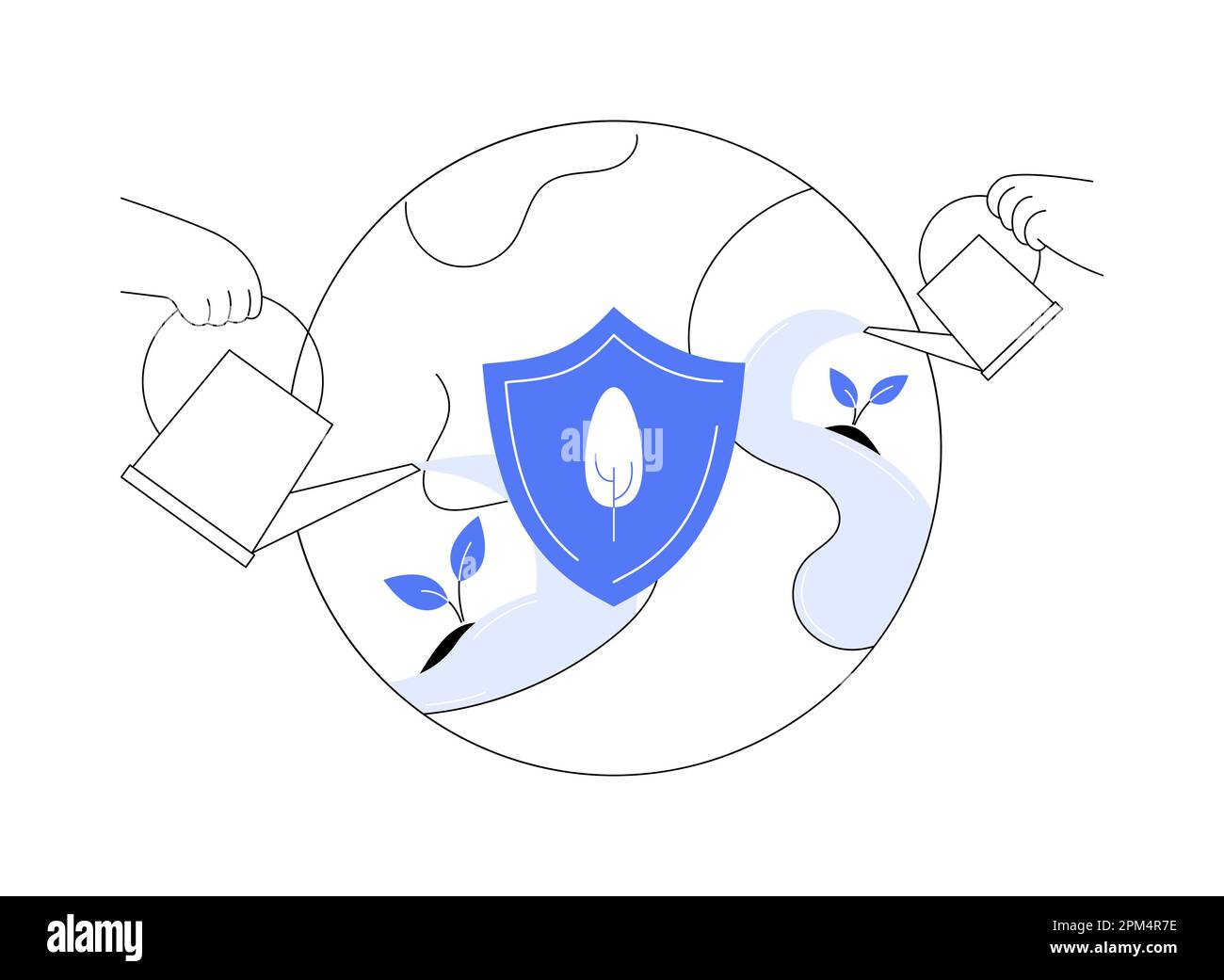 Lands conservation abstract concept vector illustration Stock Vector ...