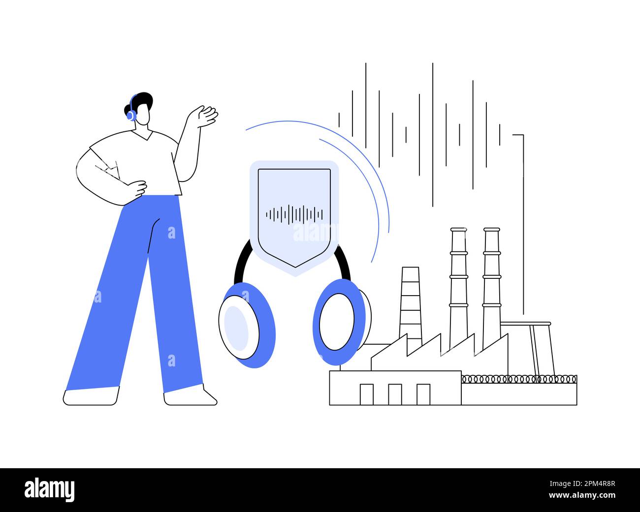 Noise protection abstract concept vector illustration Stock Vector Image & Art - Alamy